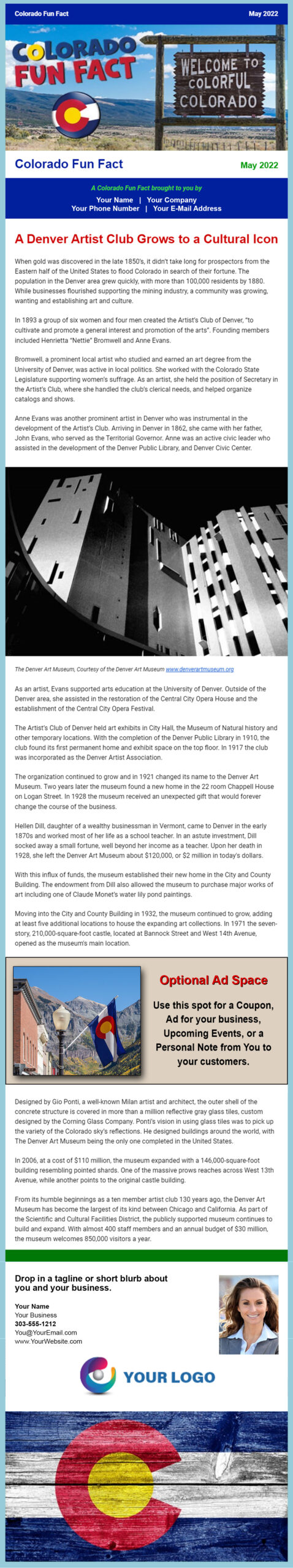 Newsletter Collect Data - Colorado Fun Fact